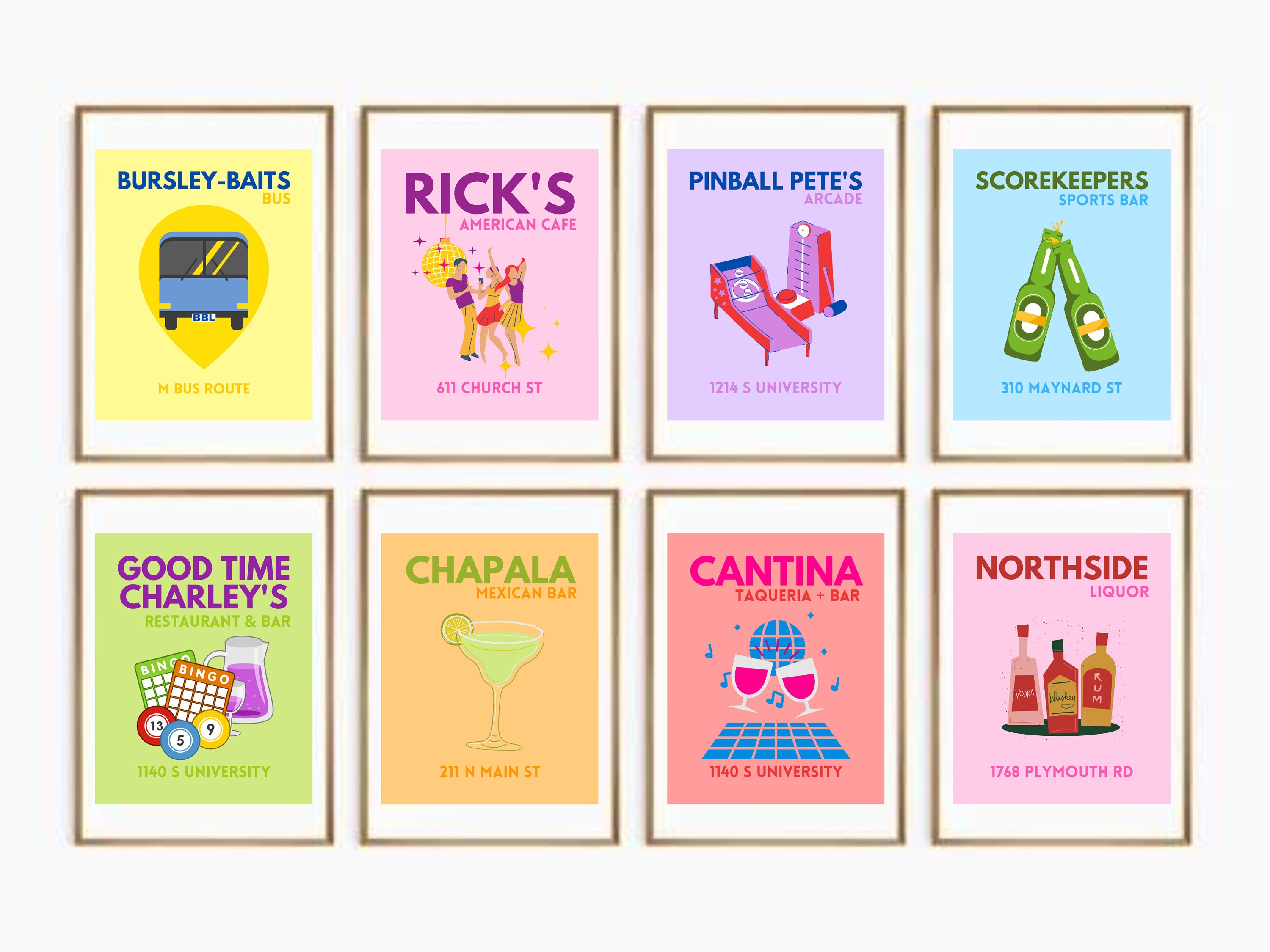 University of Michigan Posters, Michigan Posters, College Prints ...