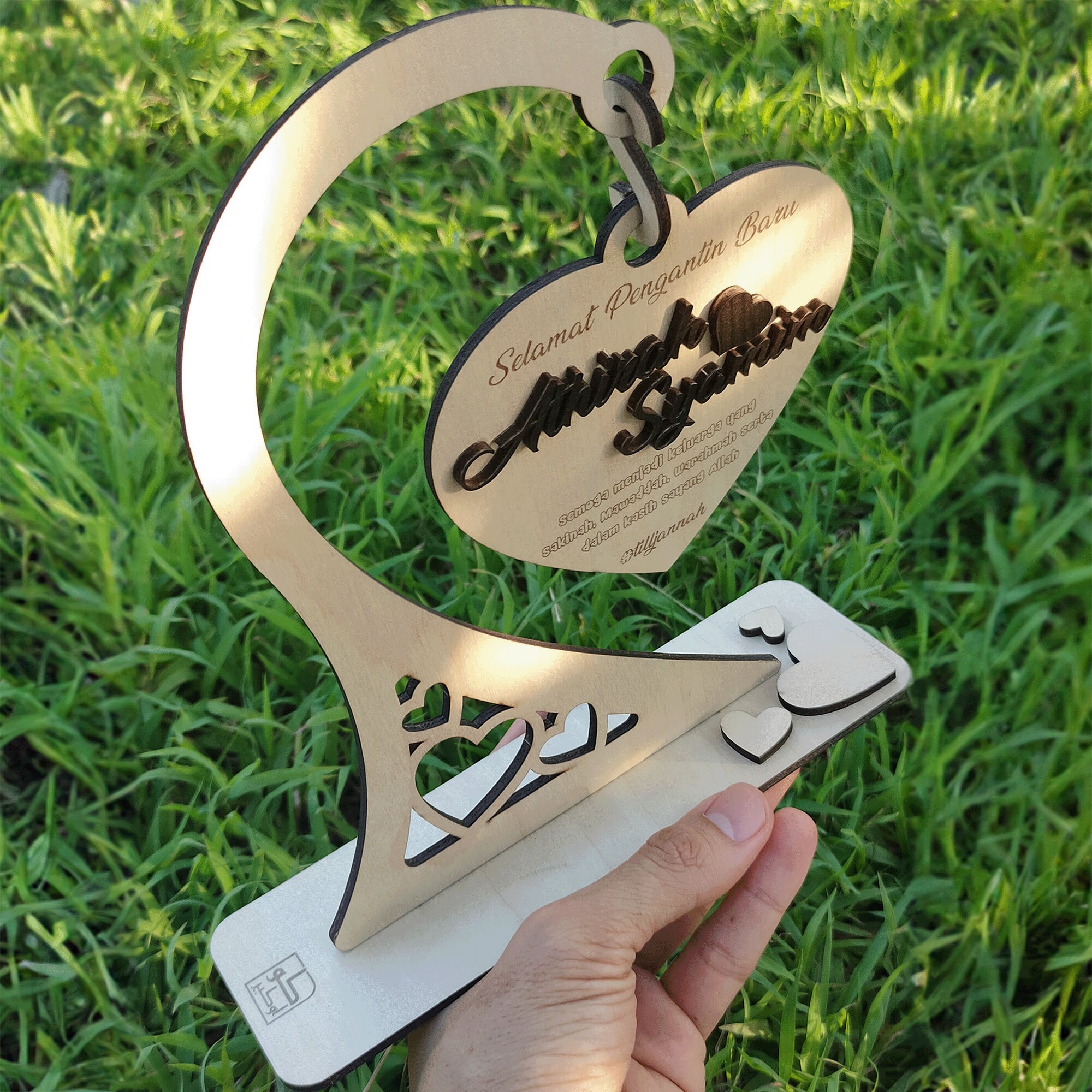 Hanging Love Cut and Carving With Stand Digital Download Glowforge SVG ...
