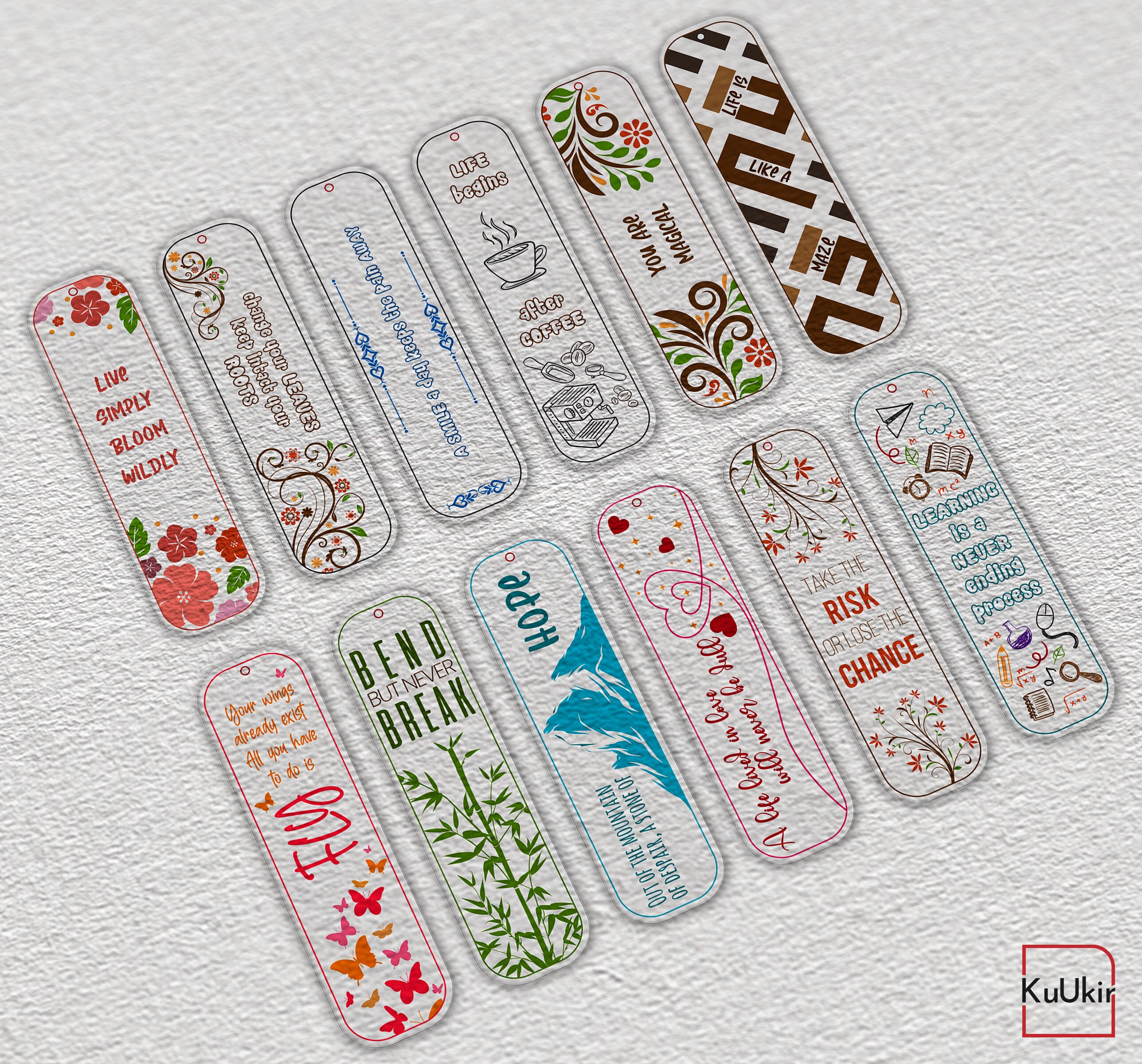 Bookmark Quotes Template Design Bookmark SVG Bookmark Pack - Etsy