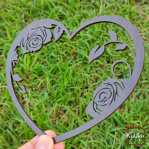 Wedding Anniversary Love Shape With Flower Pattern | Digital Download ...