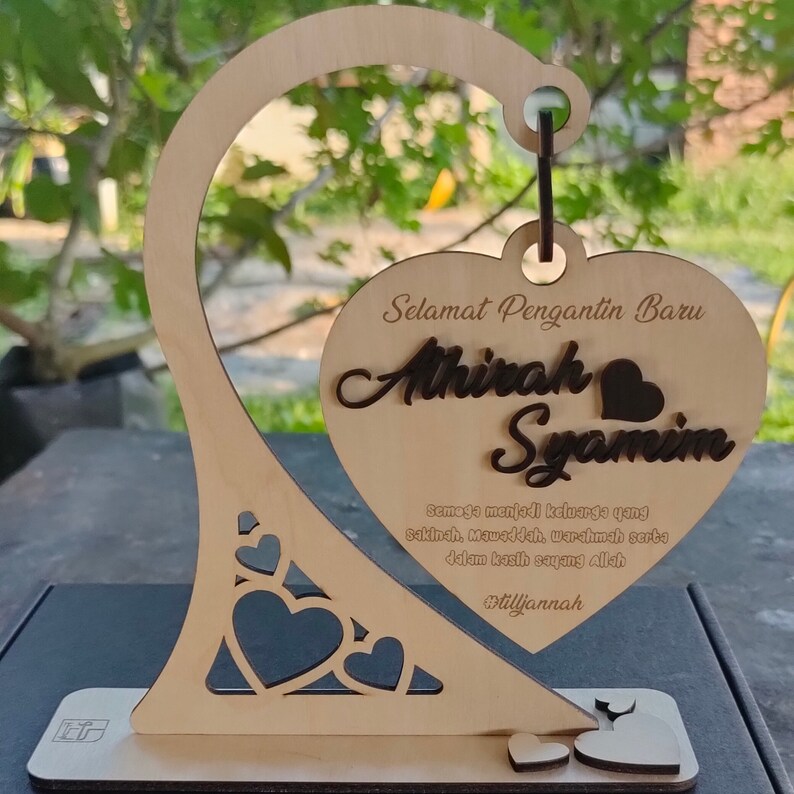 Hanging Love Cut and Carving With Stand Digital Download Glowforge SVG ...