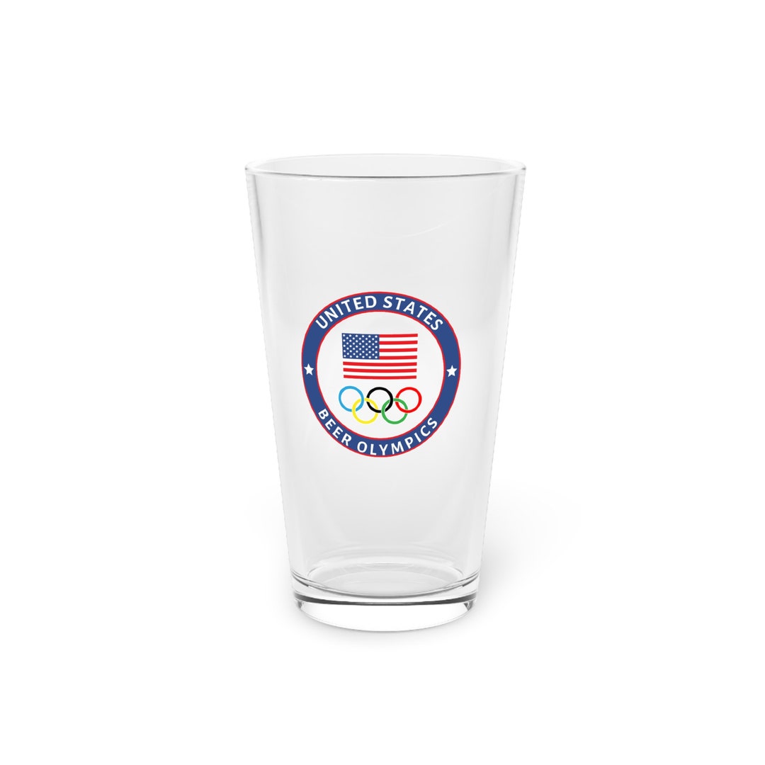 Olympic Team Drinking Cup Gold Medal Inspired Pint Glass for - Etsy