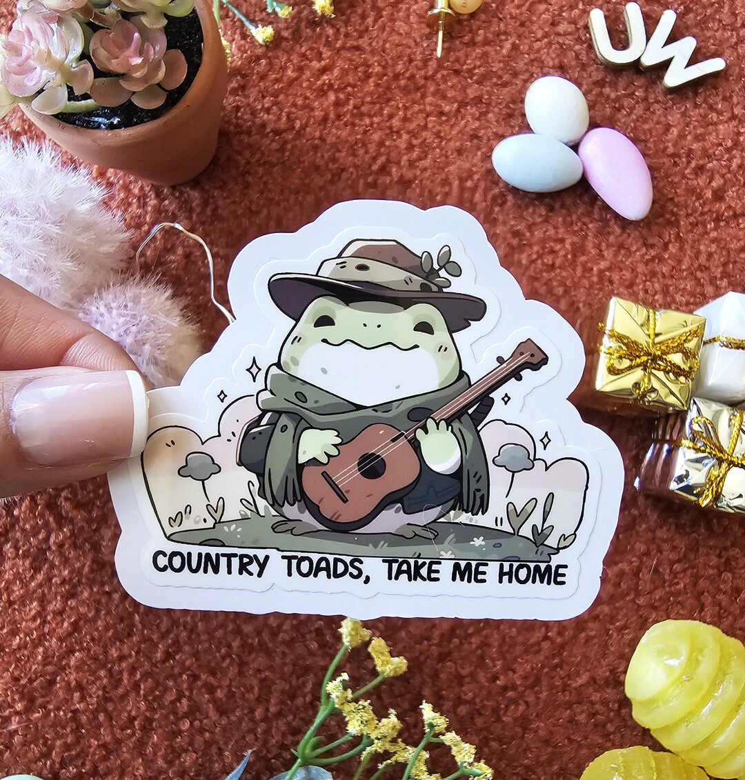 Country Toads Cute Frog Funny Sticker | Country TOADS Take Me Home - Etsy
