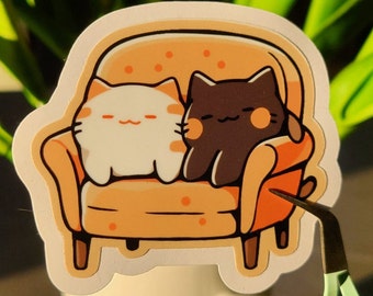 Best Cat Dad Vinyl Sticker, Cute Cat Sticker for Cat Lovers, Hydro ...