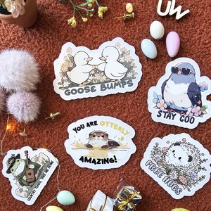 Goose Bumps Funny Sticker | Cute Animal Sticker - Etsy