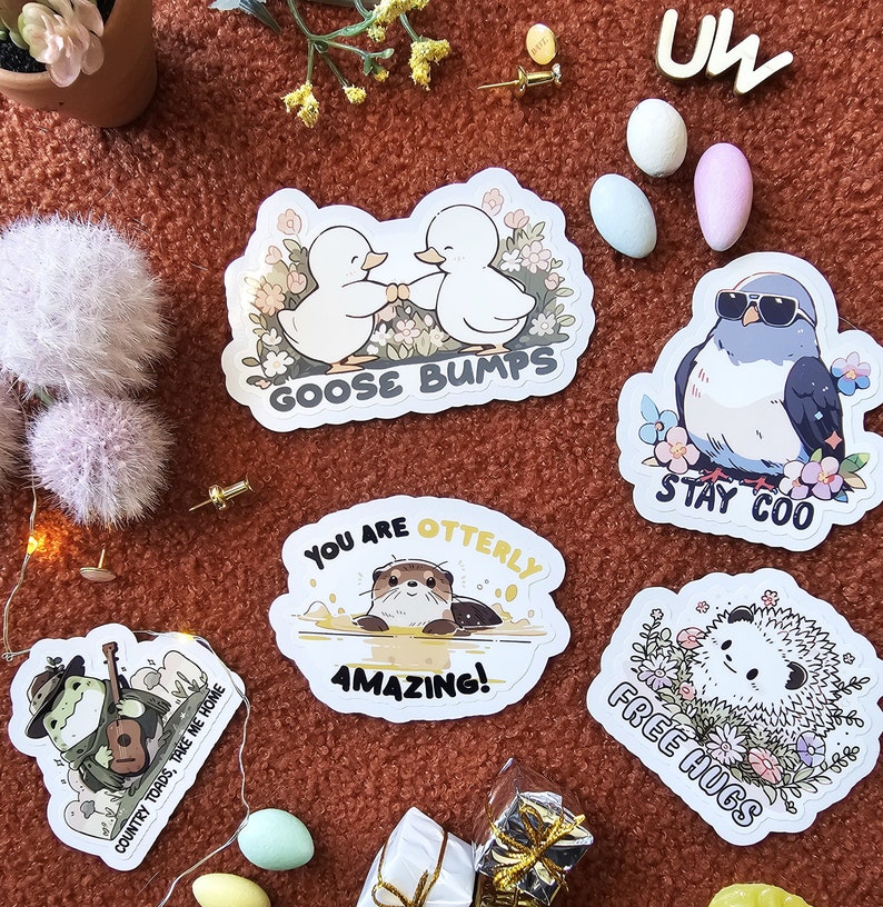Goose Bumps Funny Sticker | Cute Animal Sticker - Etsy