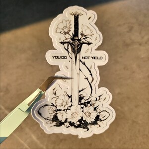 Throne of Glass Sticker: Sword & Flowers - "you Do Not Yield" - Etsy