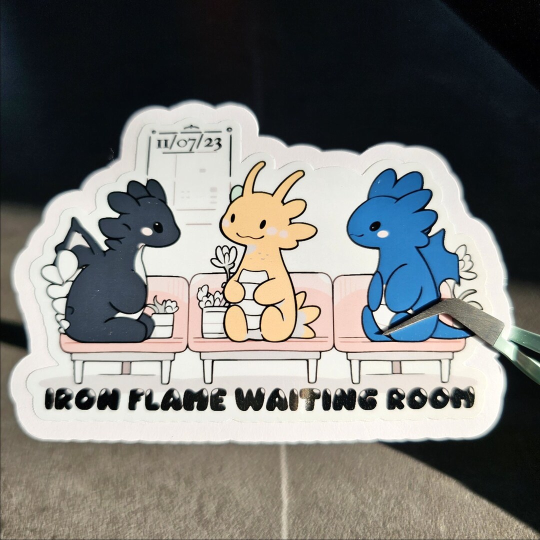 Iron Flame Waiting Room Sticker | Fourth Wing 2nd Book - Etsy