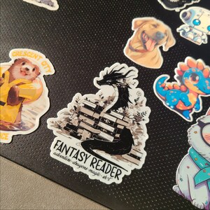 Book Dragon Vinyl Sticker: Fantasy Reader Gift - Etsy
