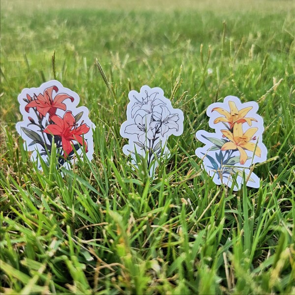 White Lily Stickers - Etsy