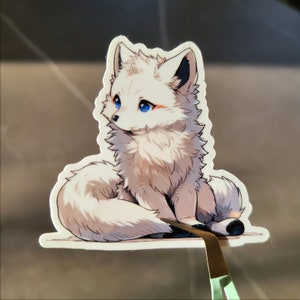 White Arctic Fox Sticker Wildlife Sticker Exotic Animals - Etsy