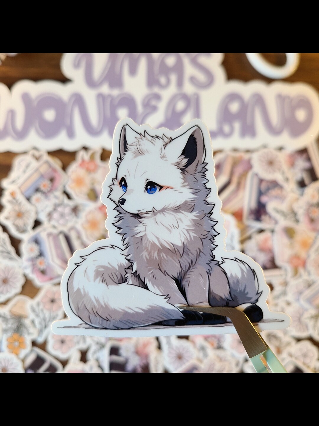 Arctic White Fox Sticker | Wildlife Sticker | Exotic Animal Sticker - Etsy