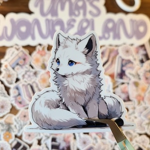 Arctic White Fox Sticker | Wildlife Sticker | Exotic Animal Sticker - Etsy