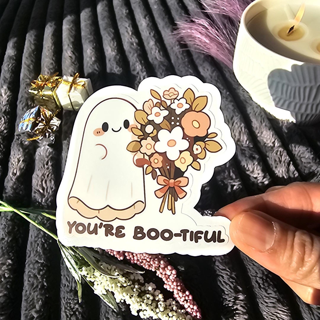 You're BOO-TIFUL Ghost Sticker | Book Lover Sticker - Etsy