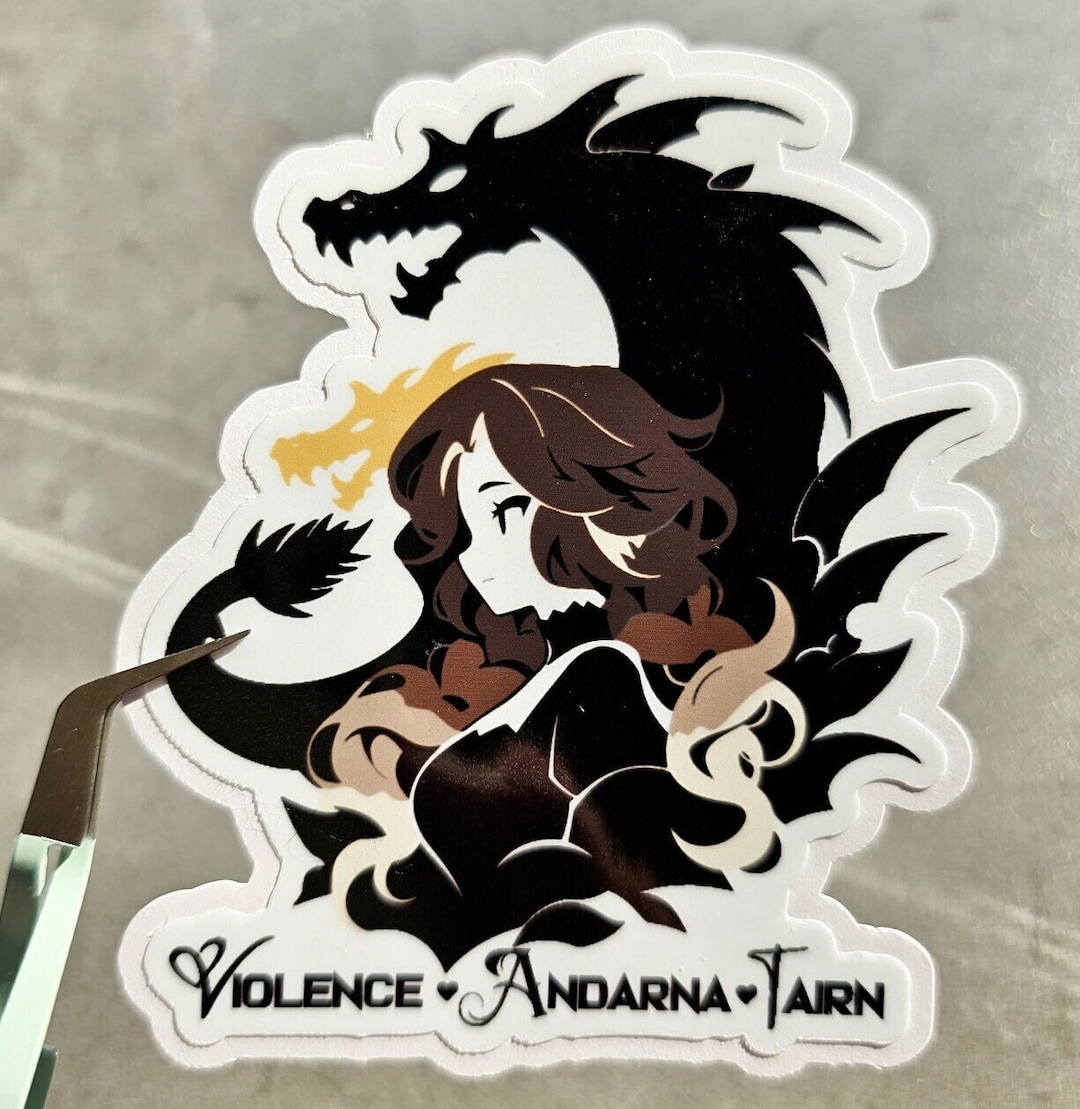 Violet Sorrengail Fourth Wing Sticker | Violet Andarna Tairn | Rebecca ...