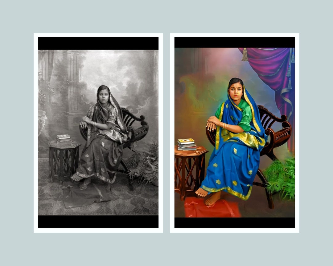Realistic Merge of Different Photos ,photo Restoration From Torn and ...