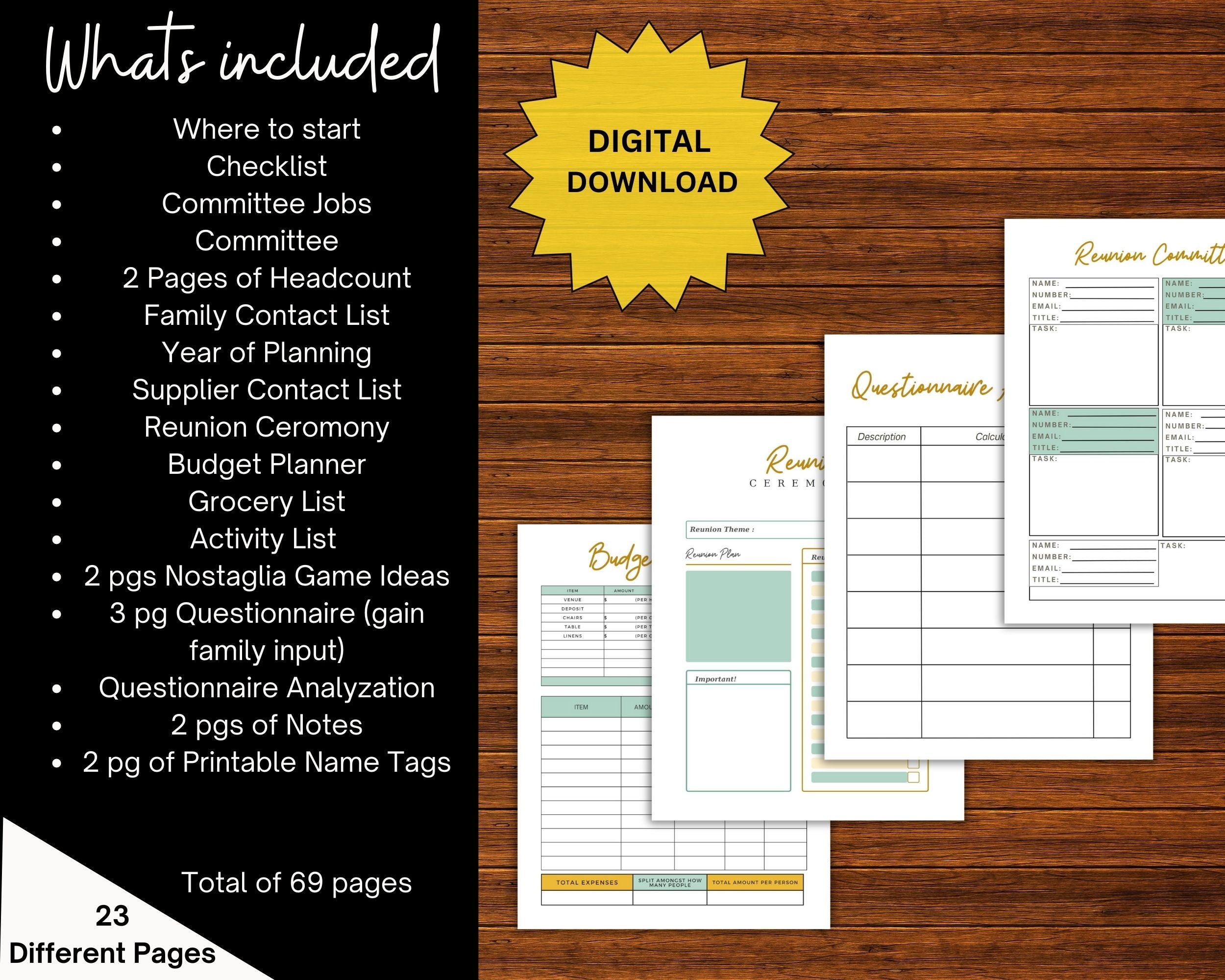 Branches of the Same Tree Family Reunion Planner, Complete Family ...