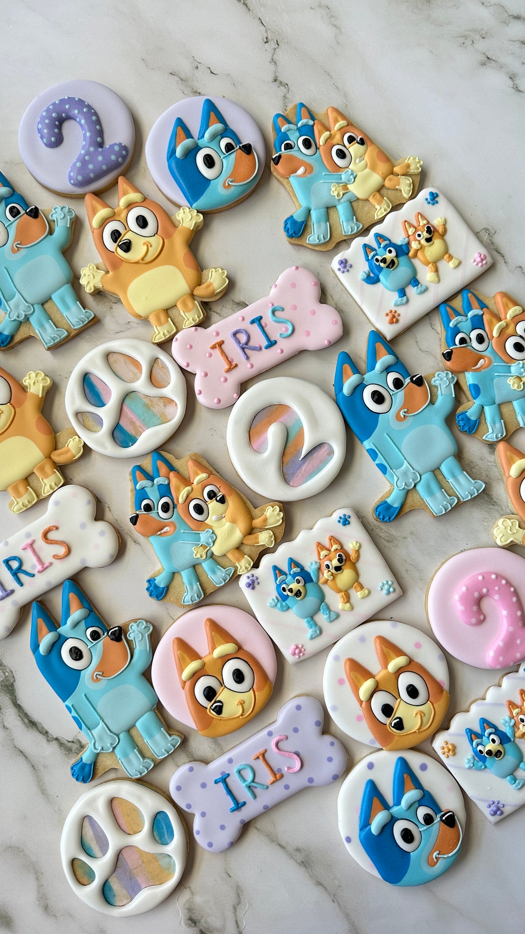 Custom Bluey Birthday Cookies – Organic Royal Icing Sugar Cookies ...