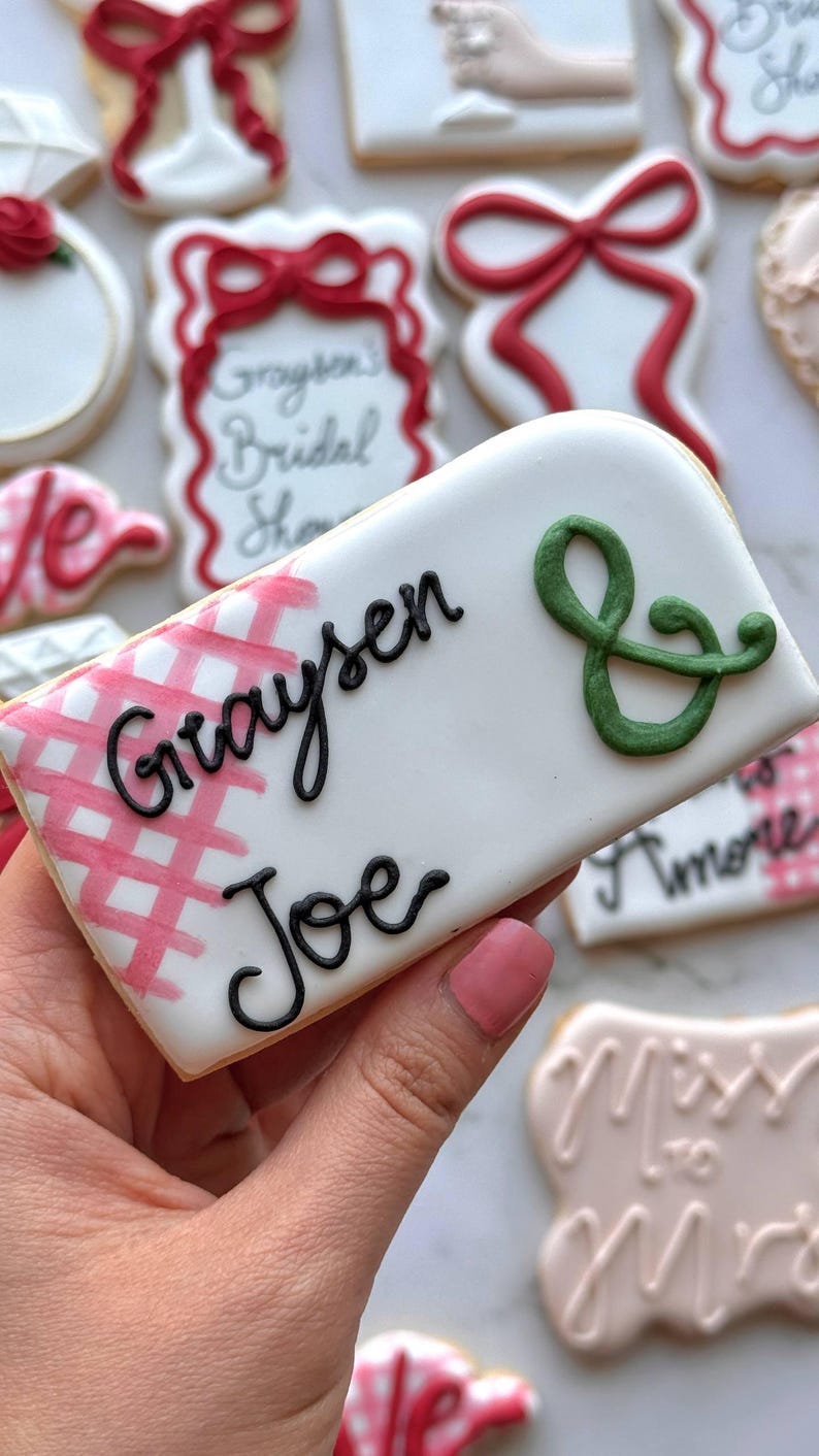 Romance Bridal Shower Cookies Red Italian Euro Theme – Custom ...