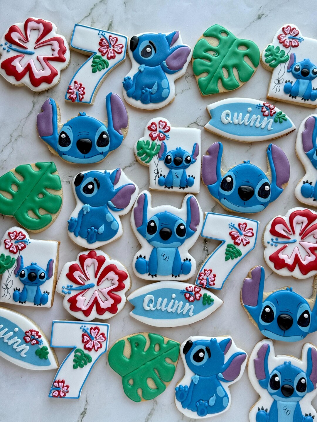 Stitch Birthday Larger Cookies – Custom Name & Age – Organic Decorated ...