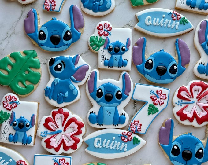 Stitch, Angel and Lilo Cookies - Etsy