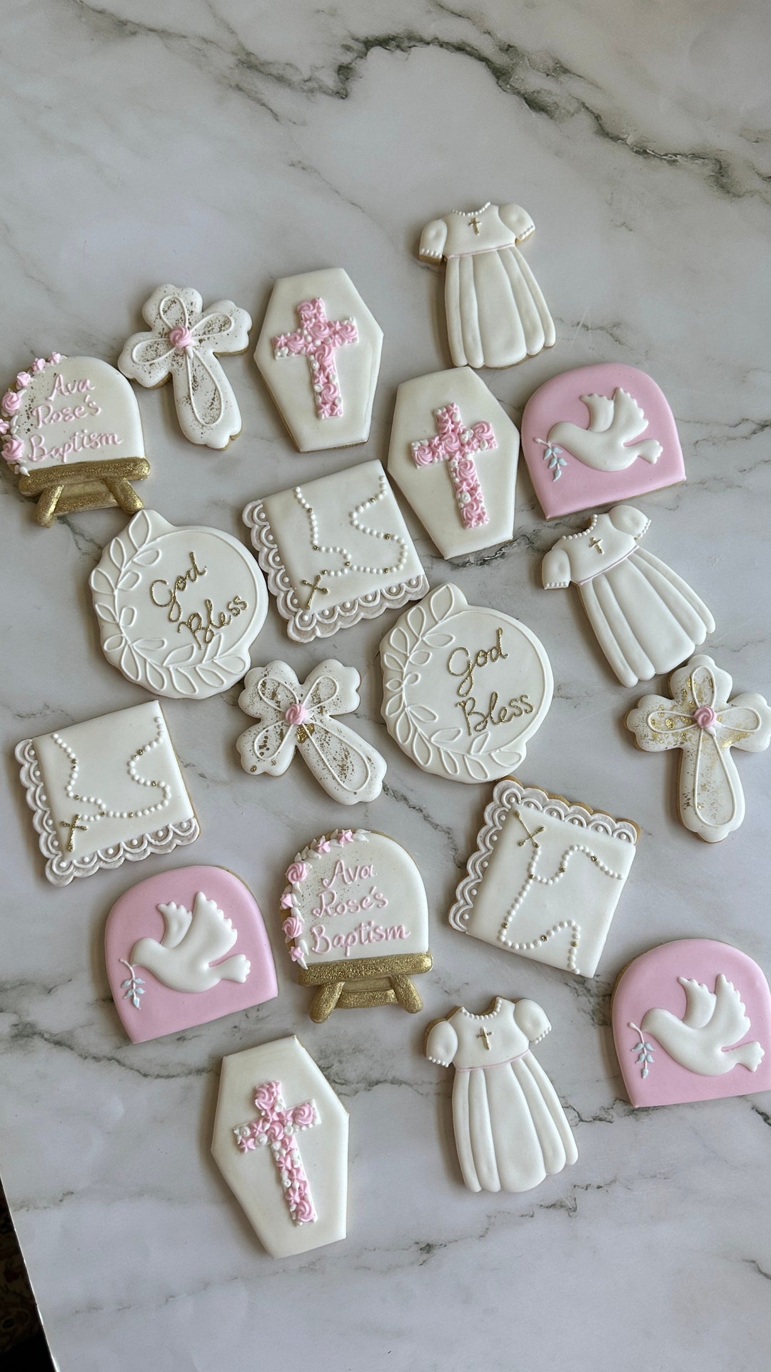 Baptism Christian Cookies Handmade Organic Natural Birthday Favors ...