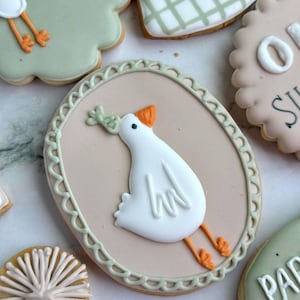 One 1 Silly Goose Baby Shower or Birthday Cookies Neutral Handmade ...