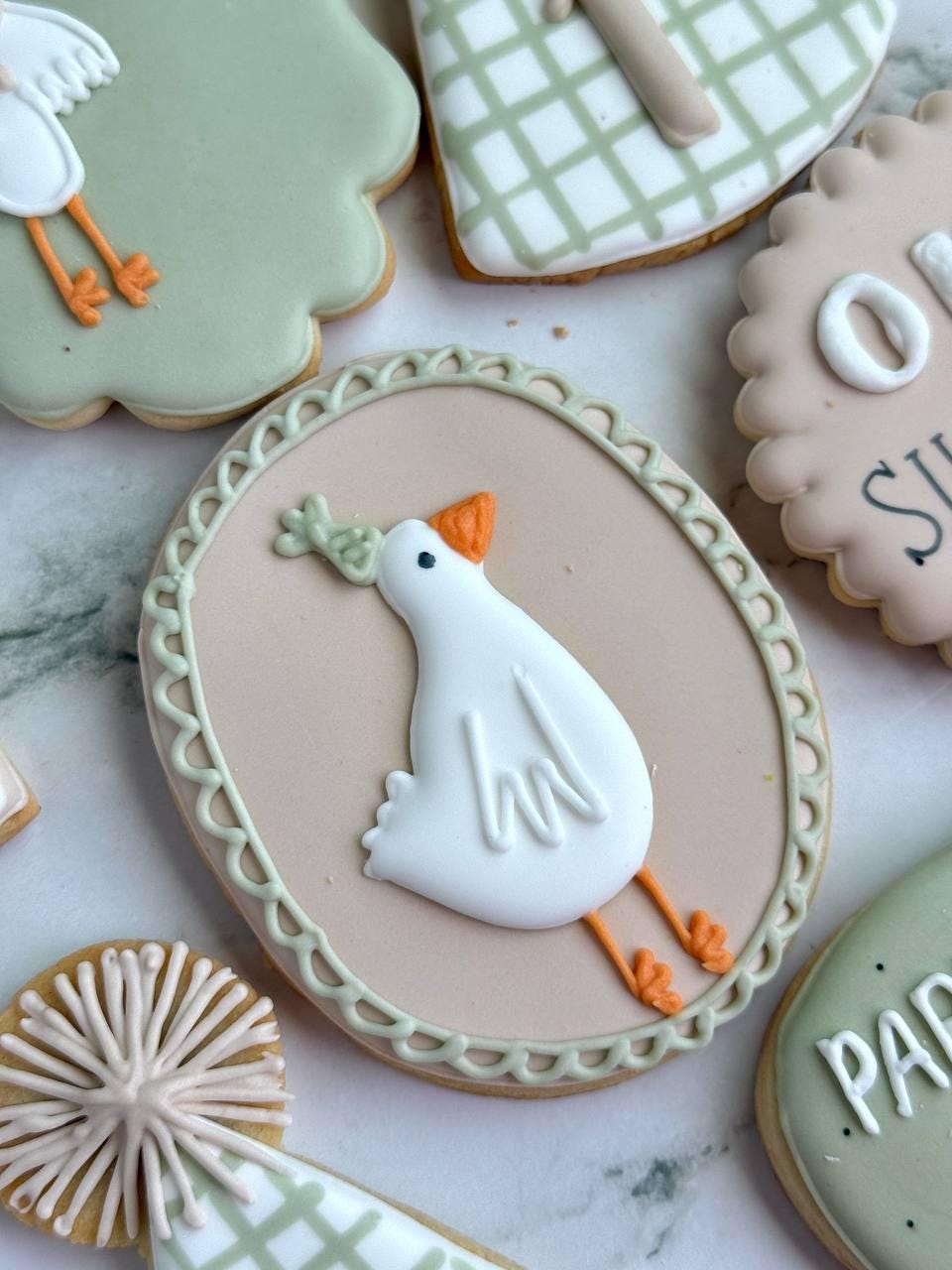 One 1 Silly Goose Birthday / Baby Shower Cookies Neutral Boy and Girl ...