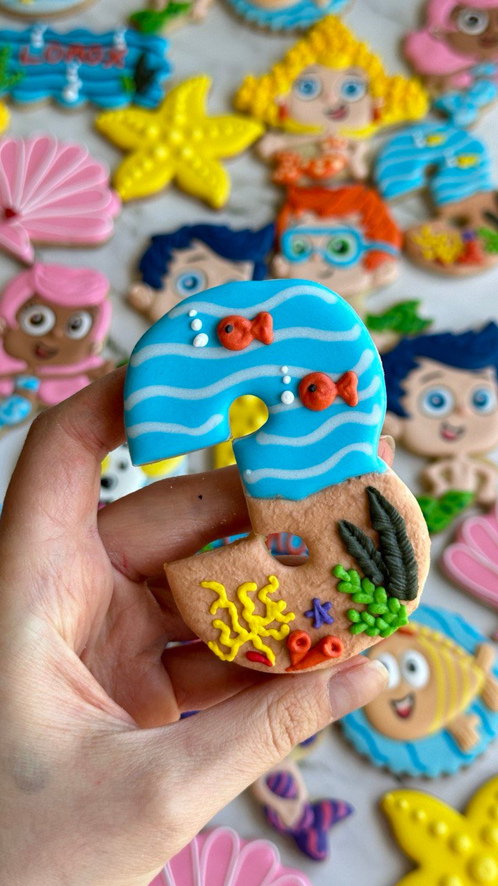 Bubble Guppies Sweet Organic Royal Icing Cookies Cartoon for Kids Set ...