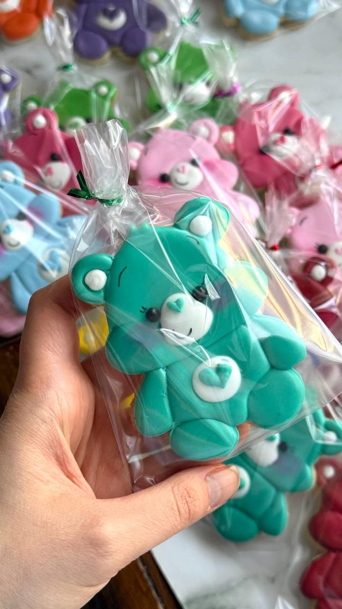 Care Bear Birthday Cookies – Custom Care Bear Sugar Cookies – Baby ...