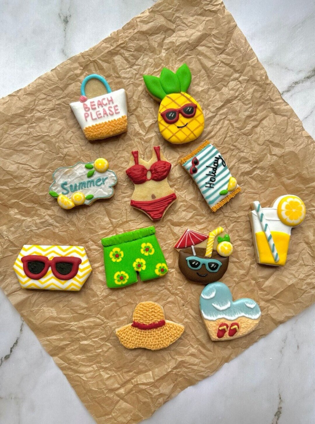 Summer Good Vibes Sugar Mini Cookies Handmade Organic Natural Gifts Set ...