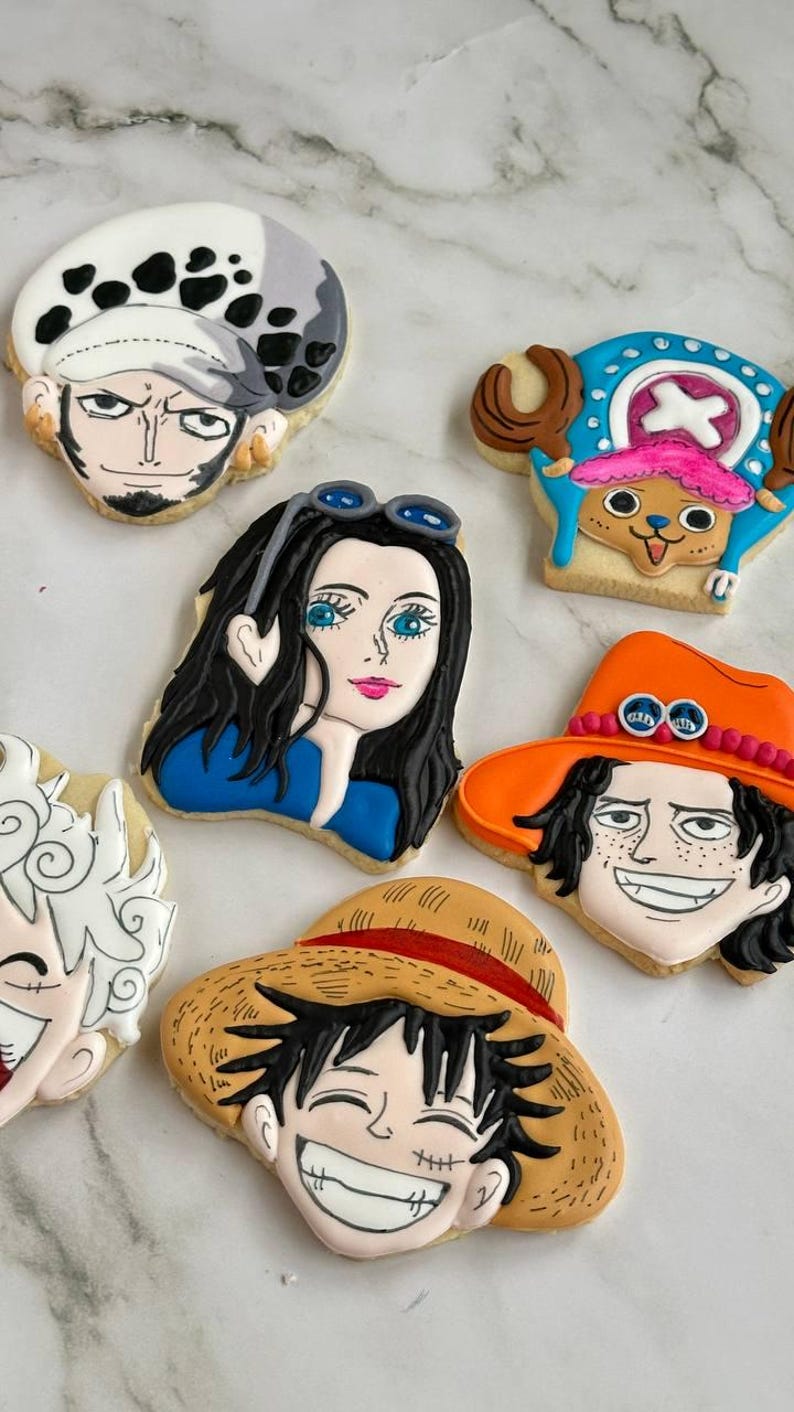 Custom One Piece Cookies – Anime Sugar Cookies With Name & Age ...
