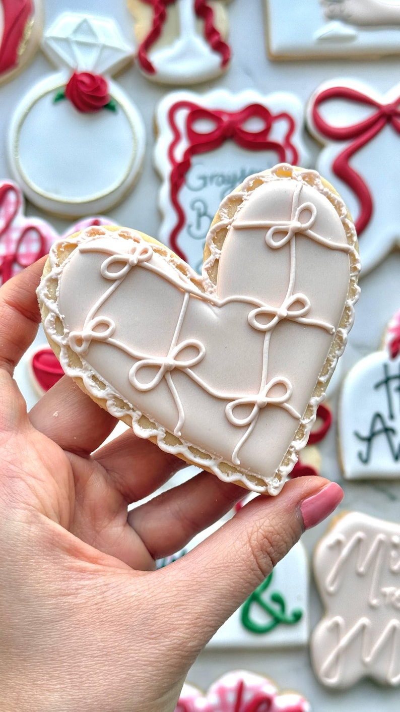 Romance Bridal Shower Cookies Red Italian Euro Theme – Custom ...