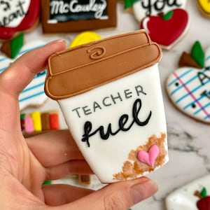 Teacher Appreciation School Sugar Cookies Organic Royal Icing Cartoon ...