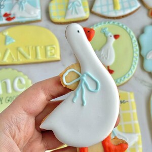 One Silly Goose Baby Shower Birthday Cookies Vibrant Summer Handmade ...