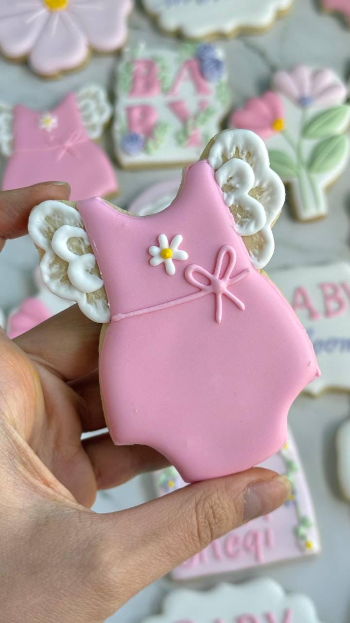 Personalized Baby in Bloom Sugar Cookies - Organic Natural Custom Name ...