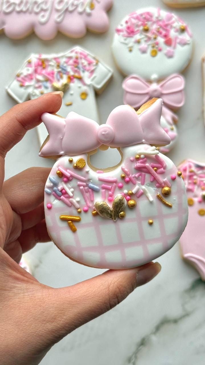 Sprinkled With Love Baby Girl Shower Cookies – Custom Pink Organic ...