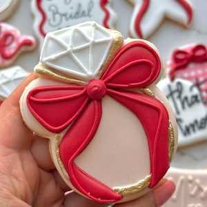 Romance Bridal Shower Cookies Red Italian Euro Theme – Custom ...