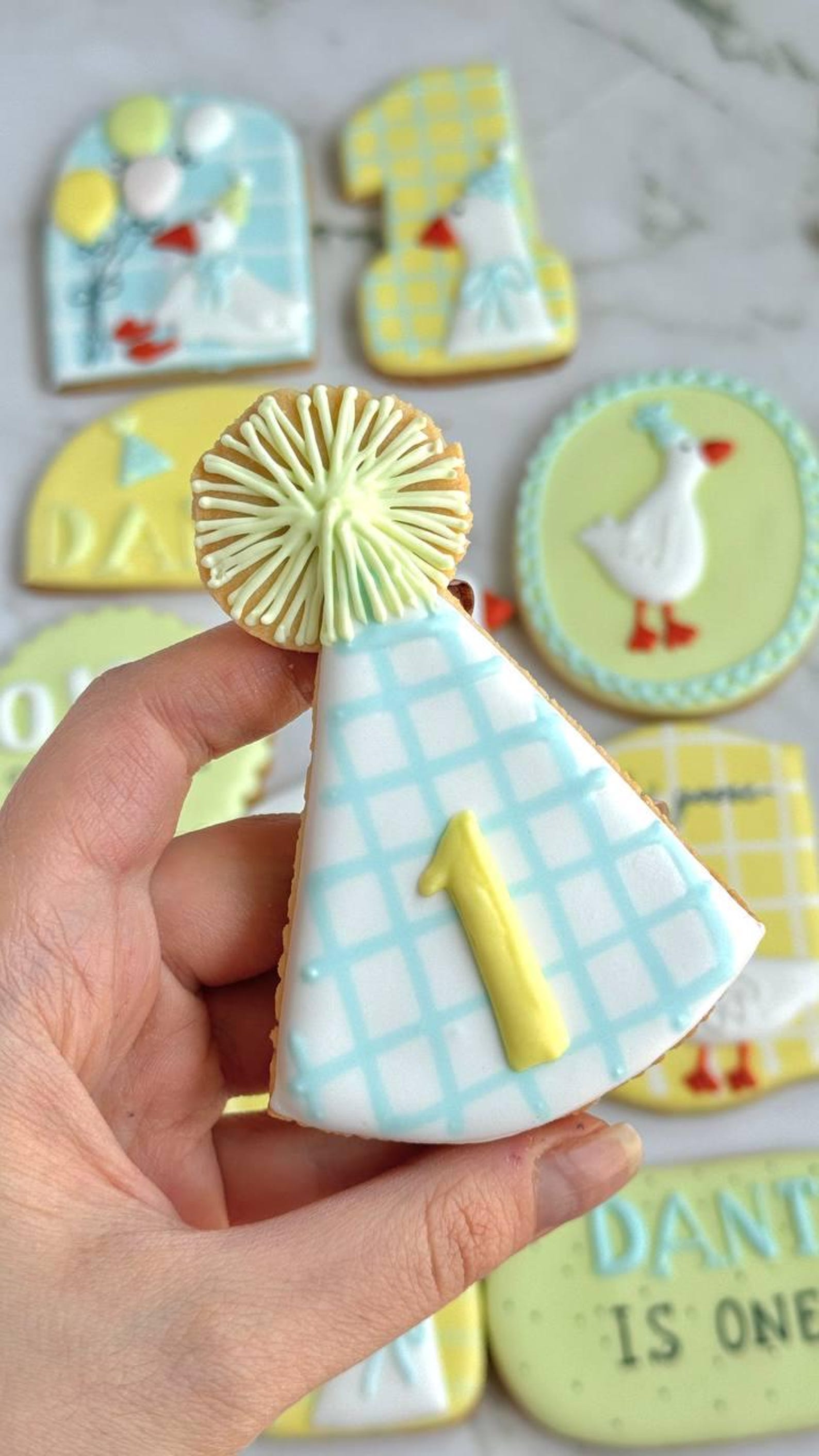 One Silly Goose Baby Shower Birthday Cookies Vibrant Summer Handmade ...