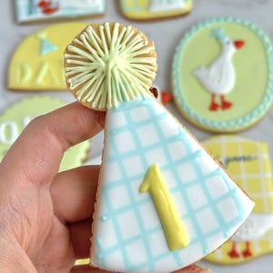 One Silly Goose Baby Shower Birthday Cookies Vibrant Summer Handmade ...