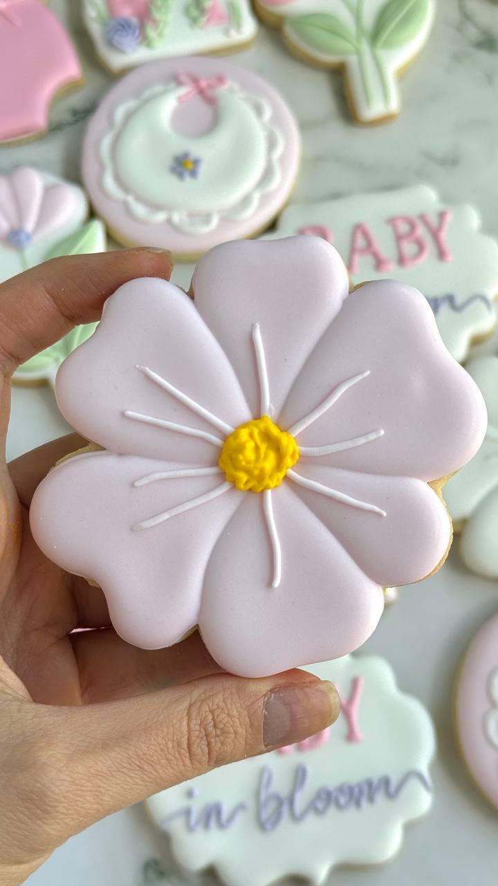 Personalized Baby in Bloom Sugar Cookies - Organic Natural Custom Name ...