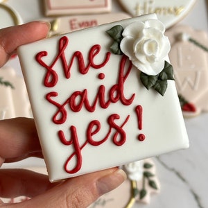 Red Rose Sugar Cookies – Handmade Organic Royal Icing Cookies for ...