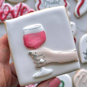 Romance Bridal Shower Cookies Red Italian Euro Theme – Custom ...