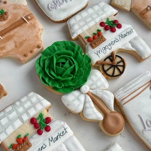 Farmers Market Due Date Cookies - Custom "growing" Baby Shower Cookies ...