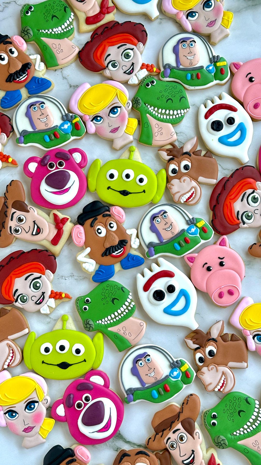 Toy Story Cookie Characters Organic Royal Icing Cartoon for Kids Set of ...