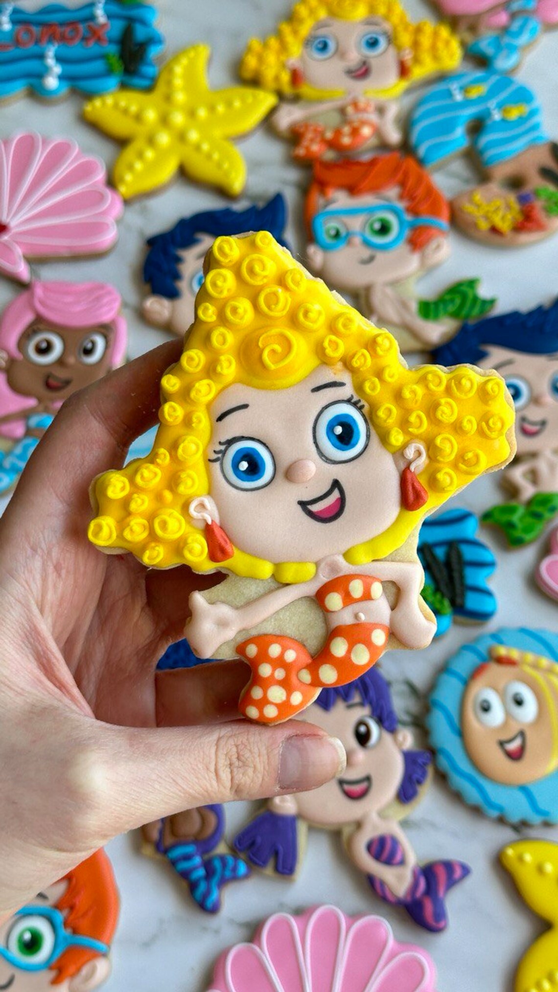 Bubble Guppies Sweet Organic Royal Icing Cookies Cartoon for Kids Set ...