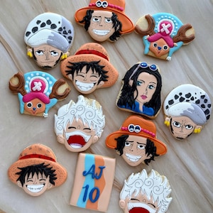 Custom One Piece Cookies – Anime Sugar Cookies With Name & Age ...