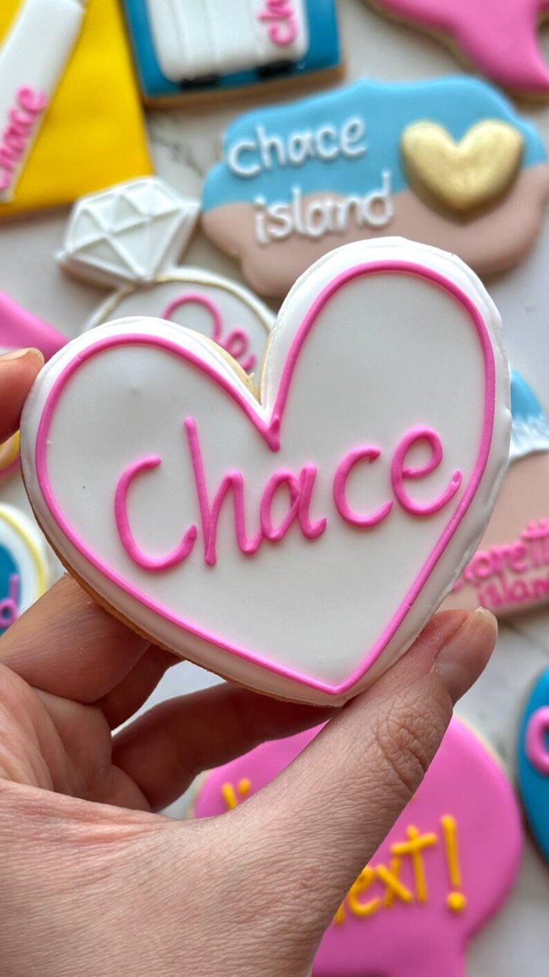 Custom Love Island Bachelorette Cookies – Personalized Name Organic ...