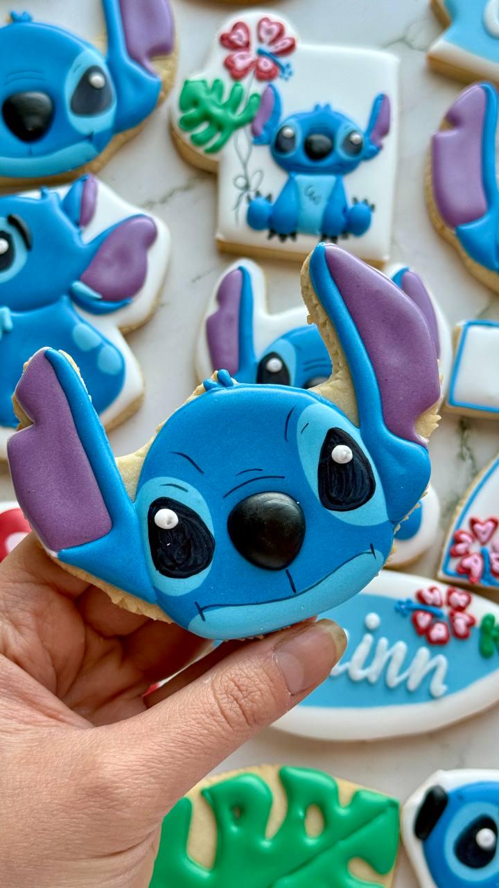 Stitch Birthday Larger Cookies – Custom Name & Age – Organic Decorated ...