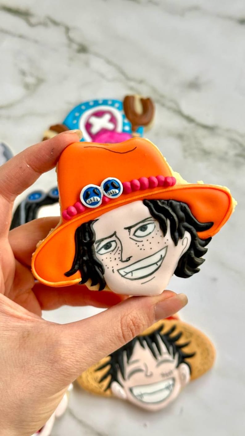 Custom One Piece Cookies – Anime Sugar Cookies With Name & Age ...
